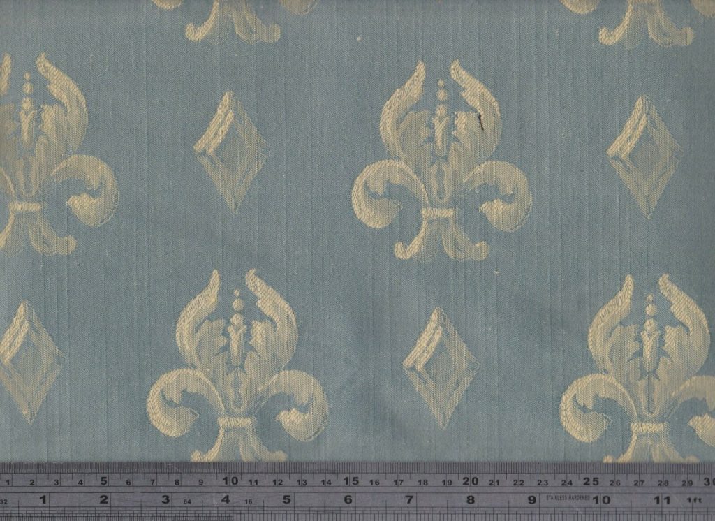 Grey with Gold Pattern Upholstery / Furnishing Fabric 145cm wide (x 1.6 ...