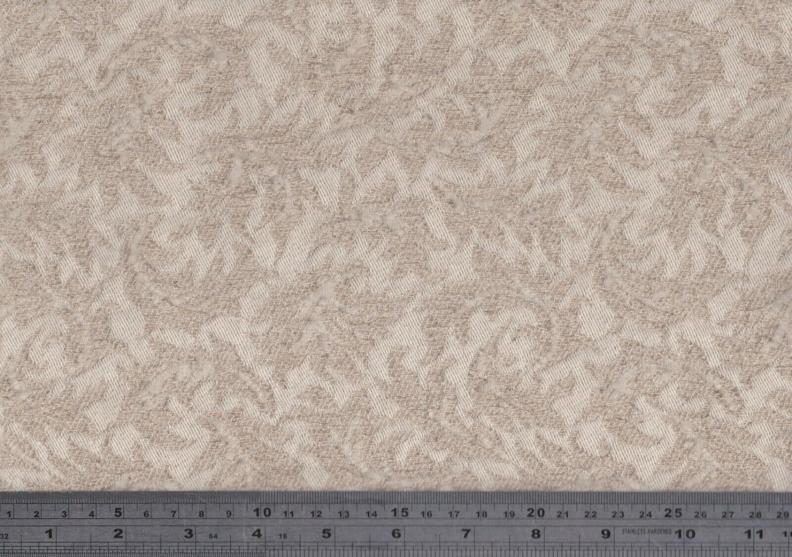 Dark Cream Floral Upholstery / Furnishing Fabric 140cm wide (x 1.4 ...